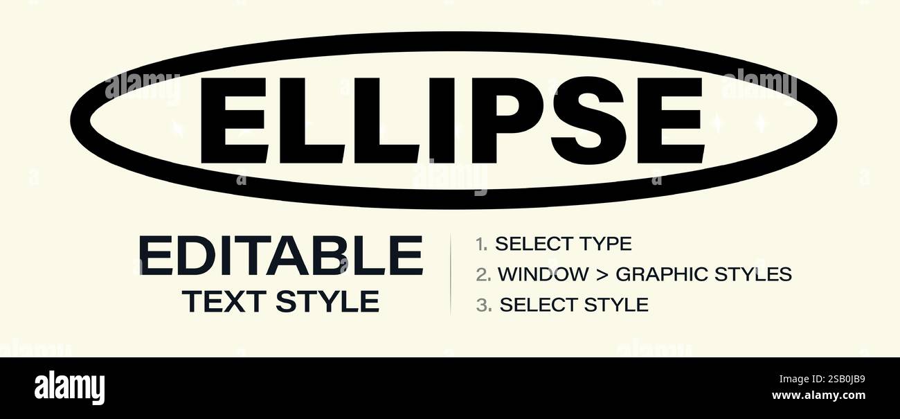 Elipse Editable text frame effect, oval graphic style template ...