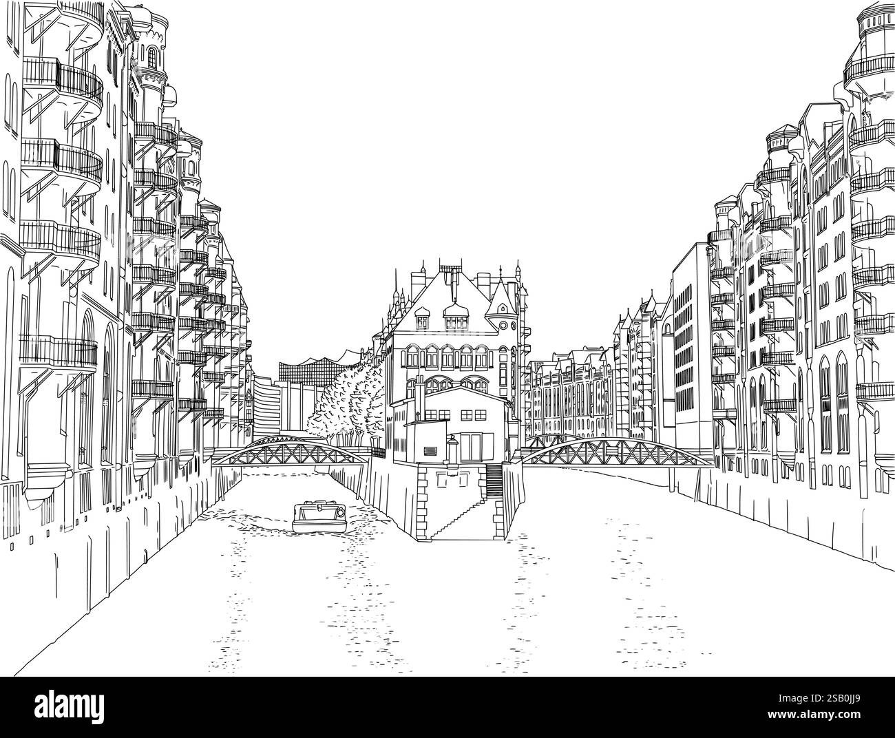 Canals in hamburg germany Cut Out Stock Images & Pictures - Alamy