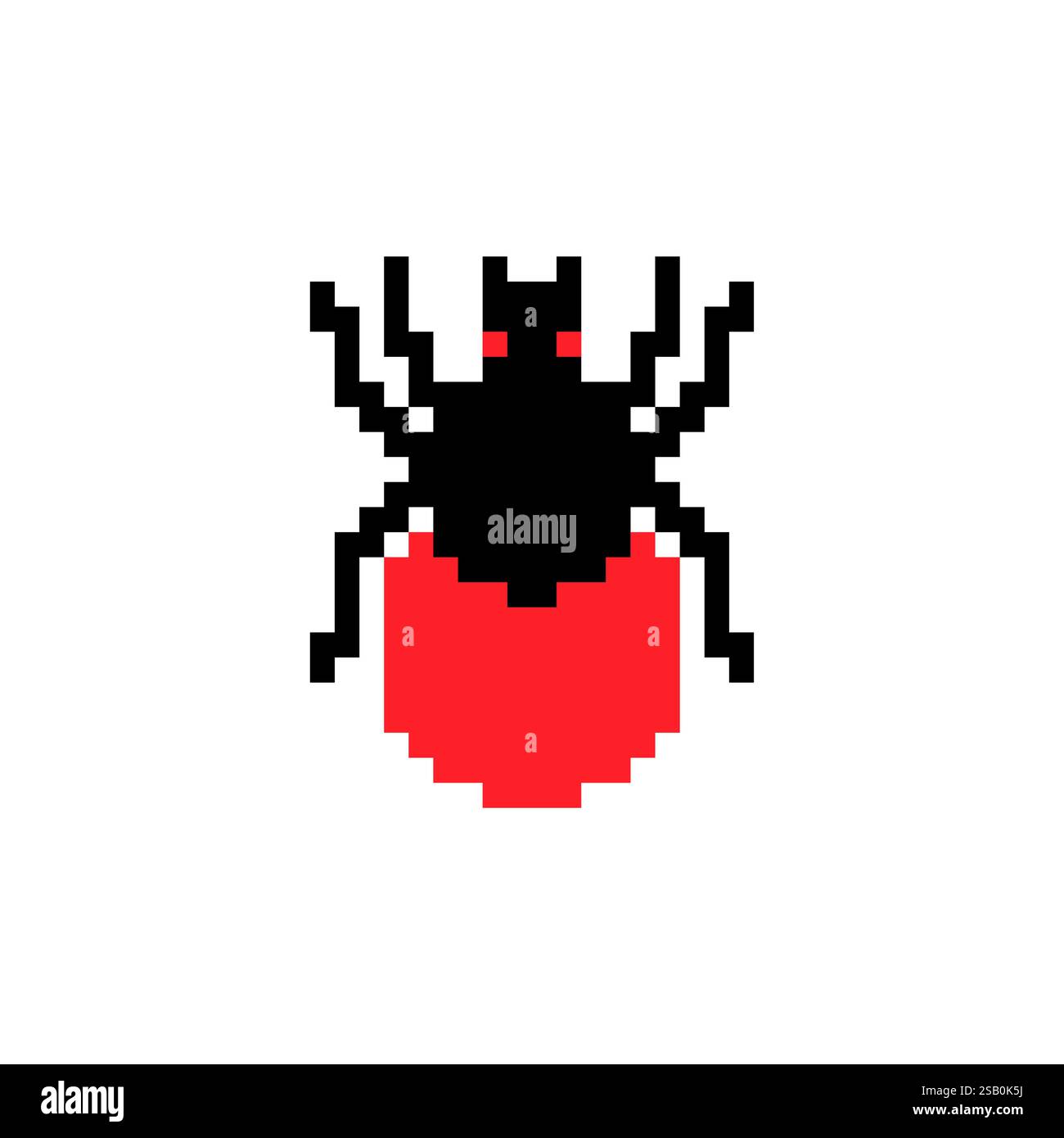 Encephalitis tick pixel art. 8 bit Red infected tick Stock Vector Image ...
