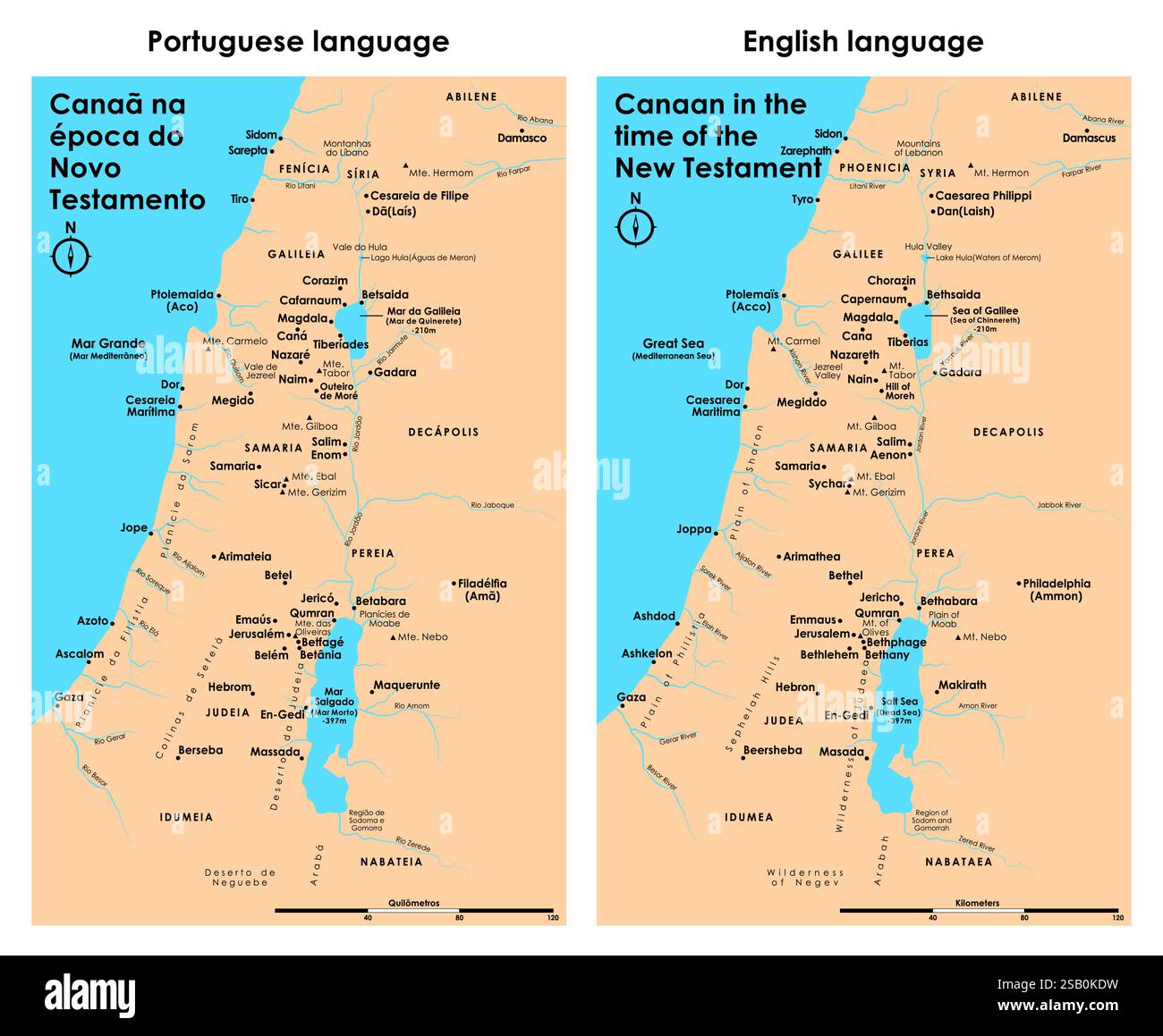 Map judea and galilee Cut Out Stock Images & Pictures - Alamy