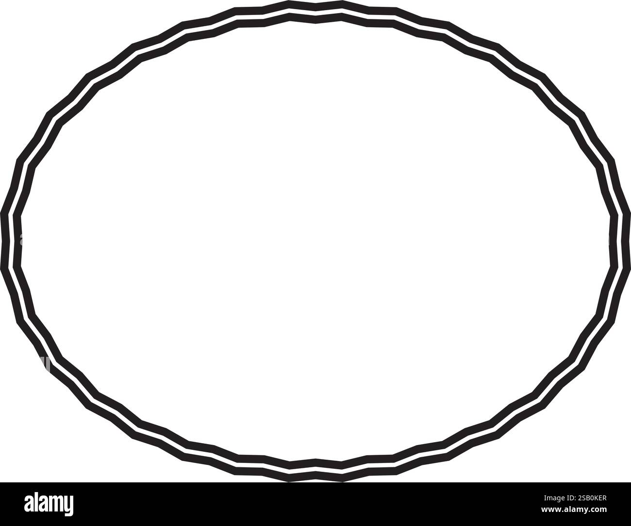 Oval border basic shapes monogram frame Oval border basic shapes ...