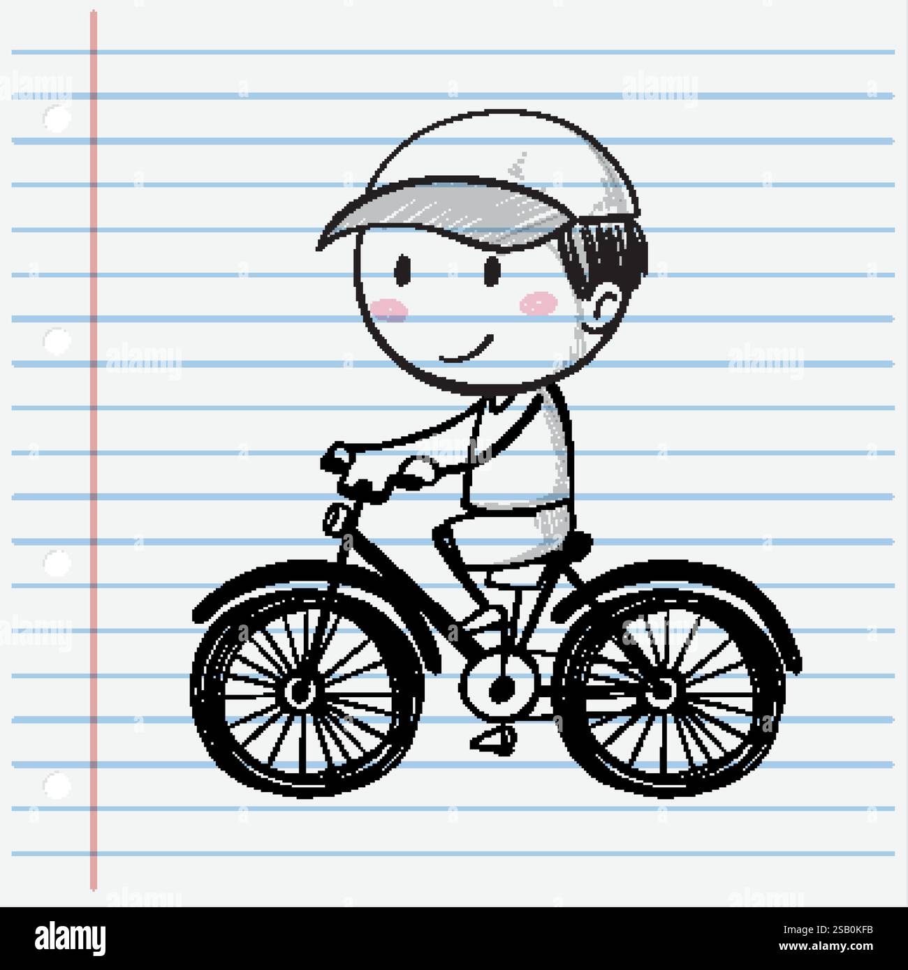 Child on bicycle outdoor Stock Vector Images - Alamy