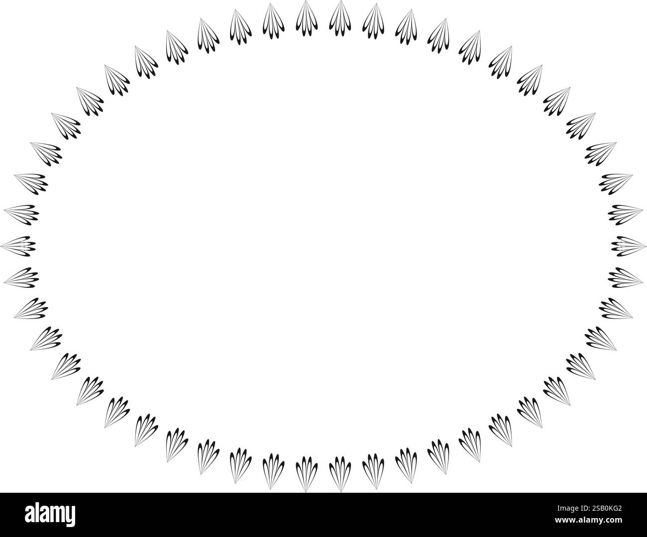 Oval border basic shapes monogram frame Oval border basic shapes ...