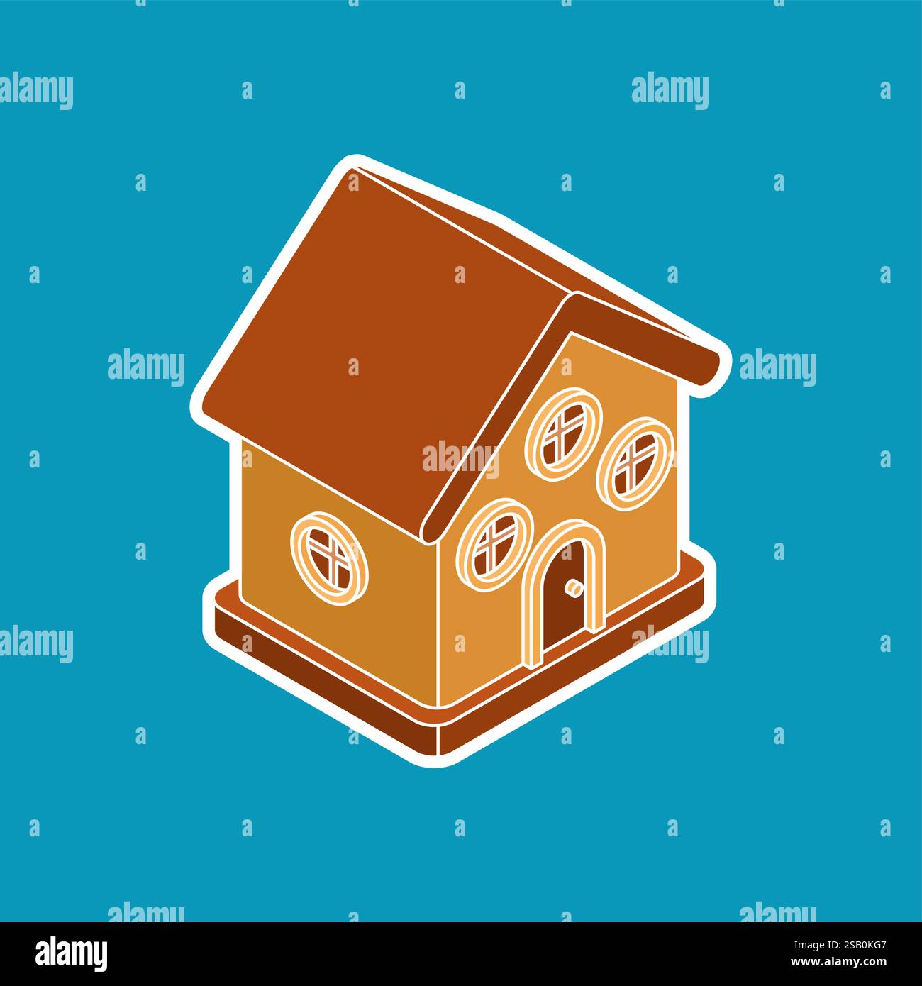 Gingerbread House. Cookie House. Edible Dwelling Stock Vector Image ...
