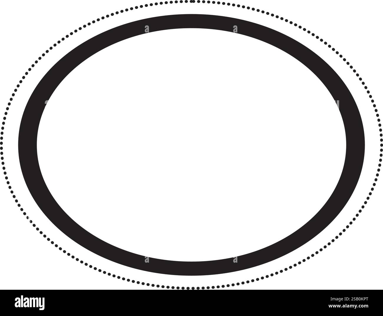 Oval border basic shapes monogram frame Oval border basic shapes ...