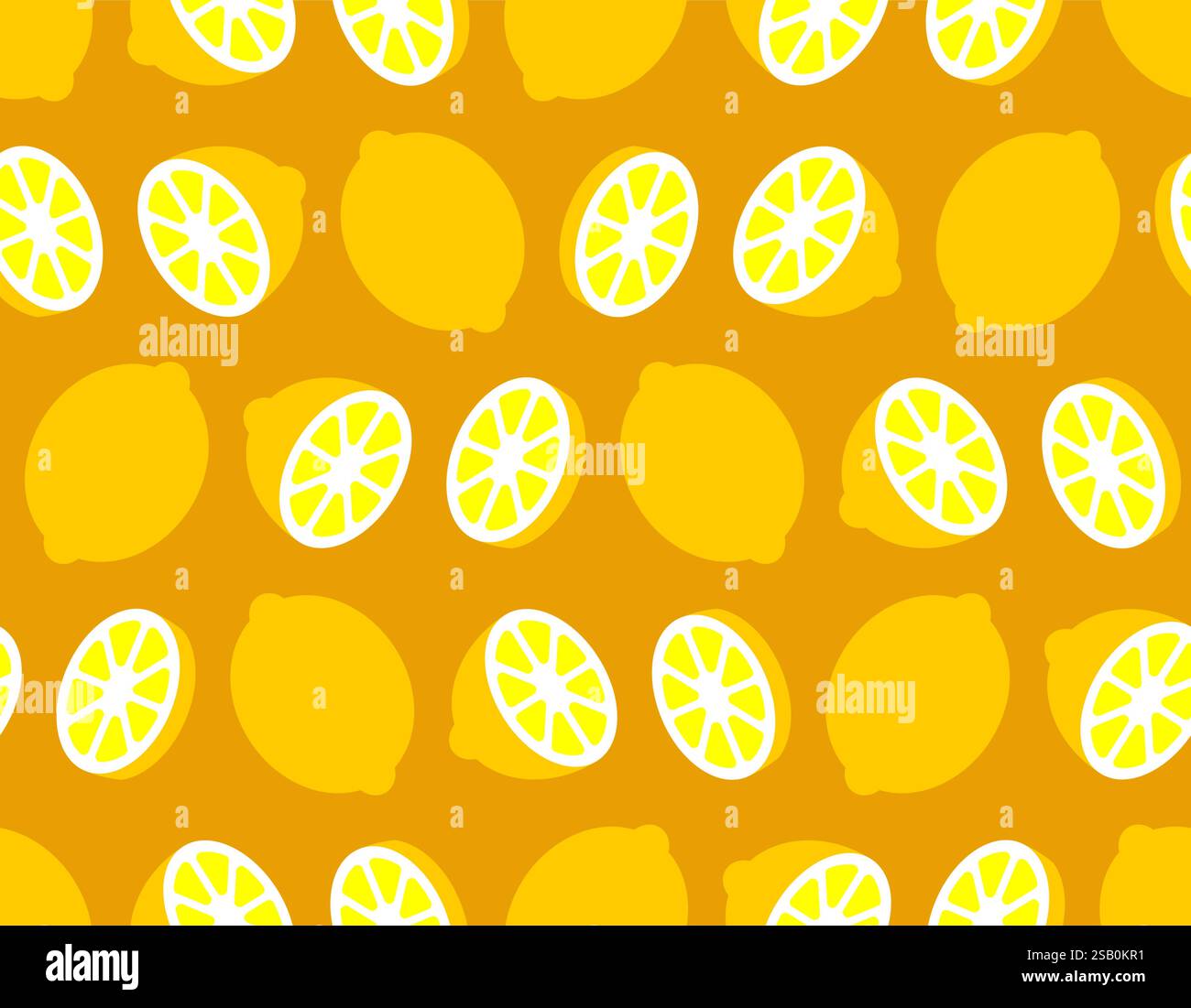 Lemon pattern seamless. whole fruit, slice and lemon wedge background ...