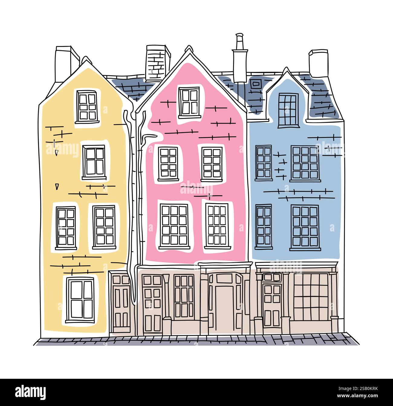 Old street building architecture Cut Out Stock Images & Pictures - Alamy