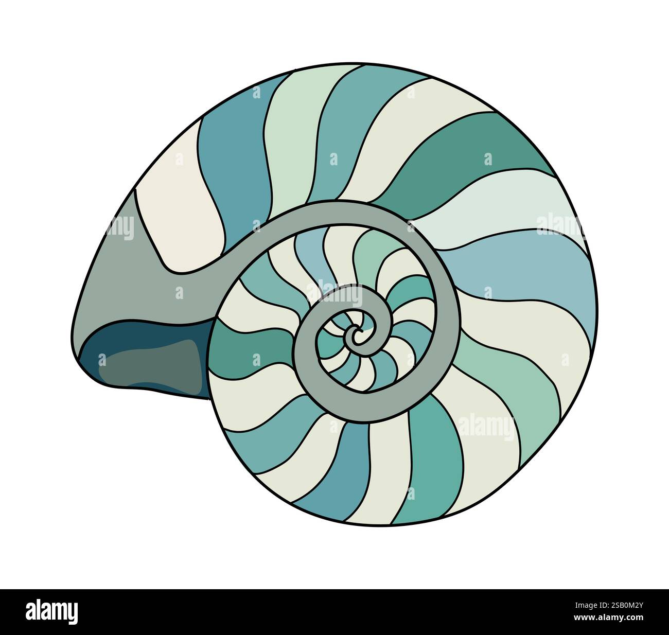 Marine underwater swirled sea shell vector art Stock Vector Image & Art ...