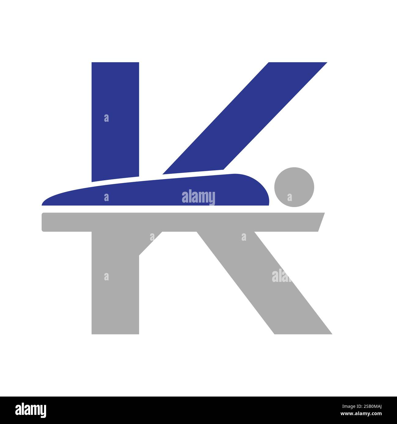 Initial Letter K MRI Symbol Of Medical MRI Procedure Vector Template ...