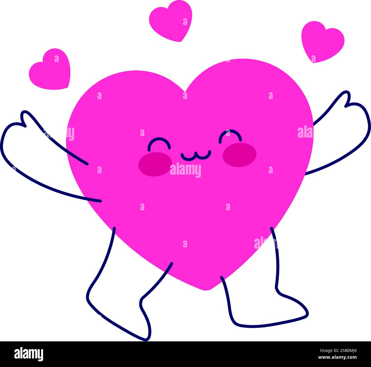 Heart with Floating Hearts Illustration Stock Vector Image & Art - Alamy
