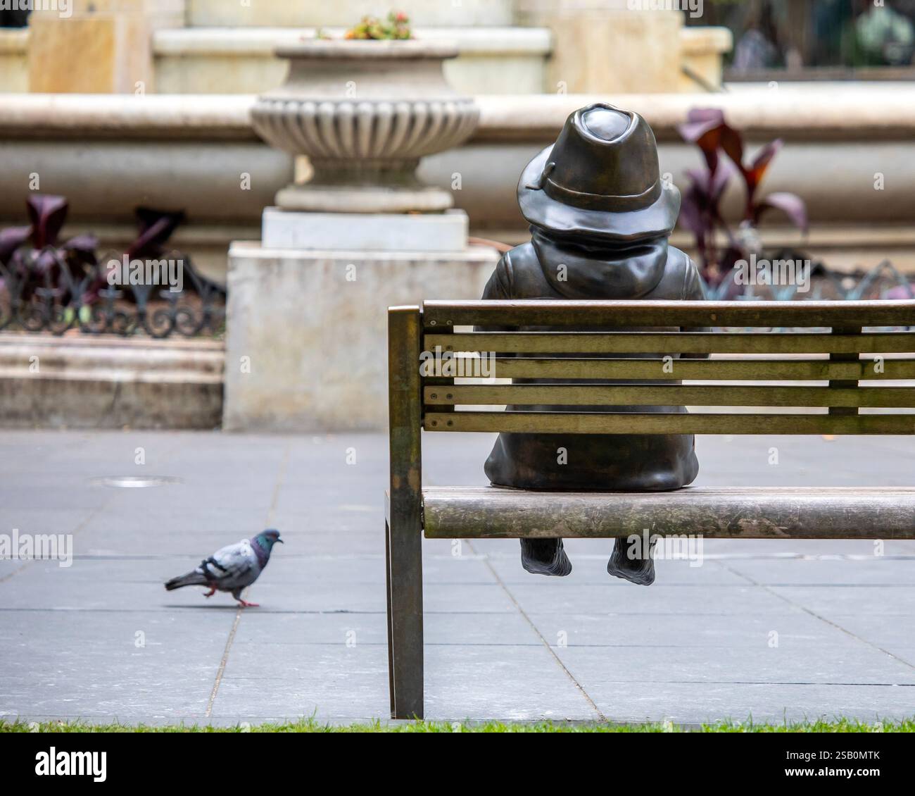 London, UK - July 1st 2024: A statue of Paddington Bear, located in ...