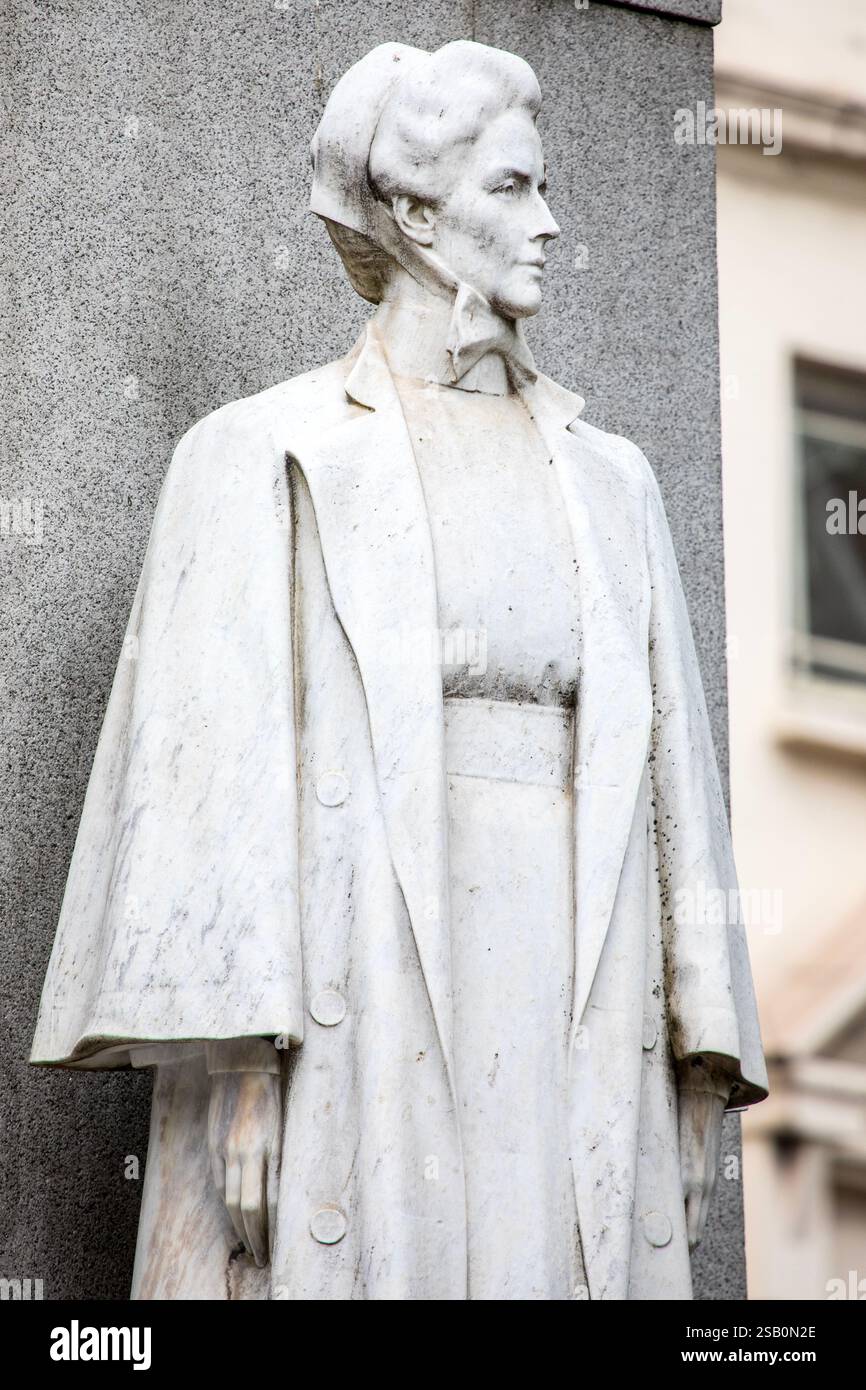 London, UK - July 1st 2024: Statue of famous British nurse Edith Cavell ...