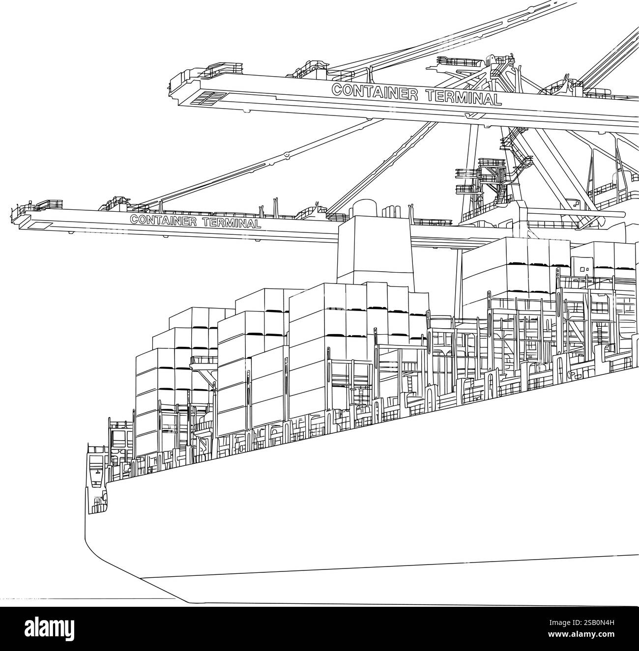 Trade stacked Black and White Stock Photos & Images - Alamy