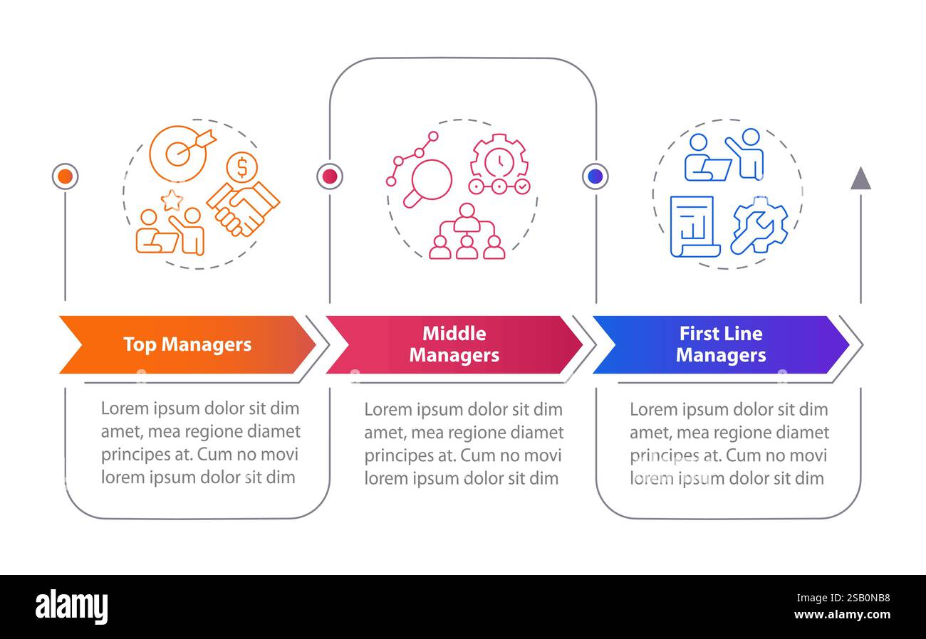 Levels of management rectangular infographics Stock Vector Image & Art ...