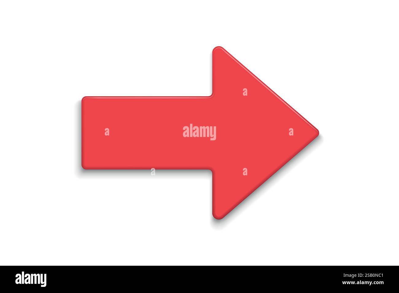 Bright red arrow pointing right, with a sleek and bold design, isolated ...