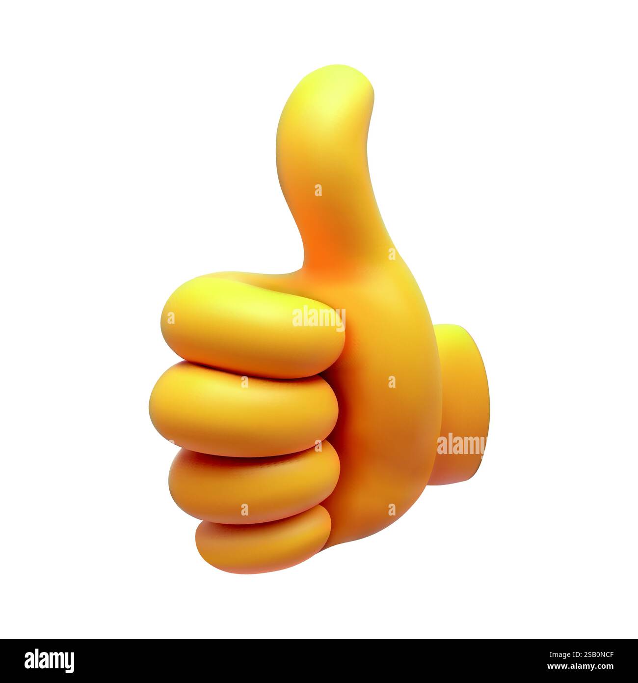 Bright yellow thumbs-up emoji symbolizing approval, positivity, and ...
