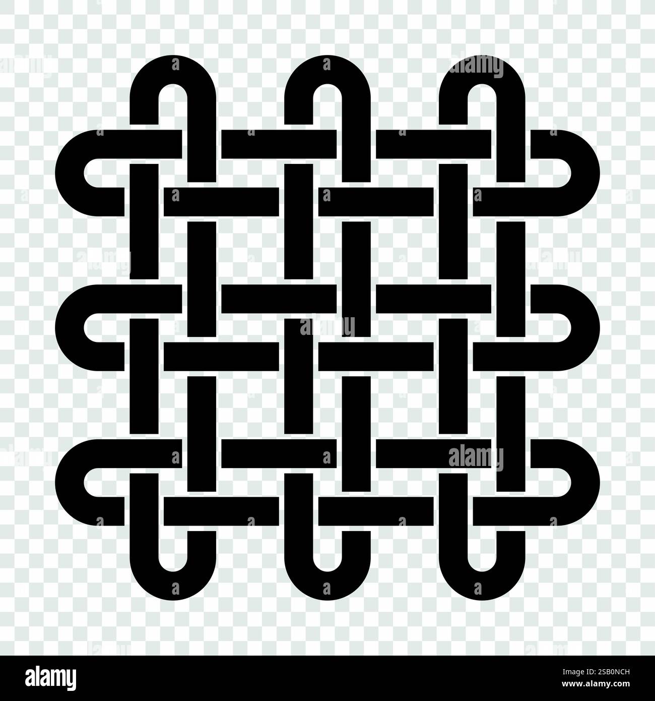 Black outlined Celtic knot design showcasing symmetrical loops on a ...