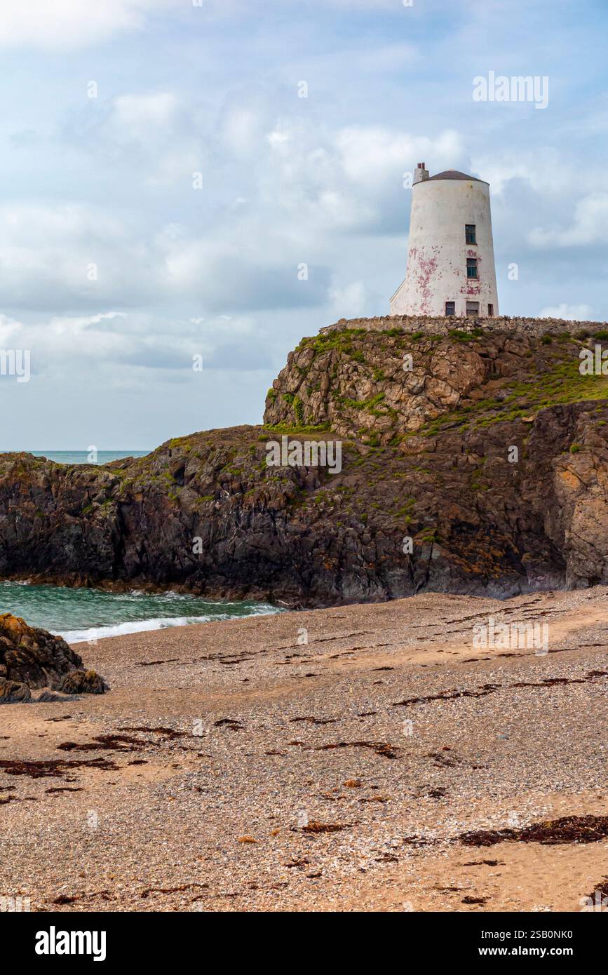 Twr Mawr lighthouse constructed in 1845 on the island of Ynys Llanddwyn ...