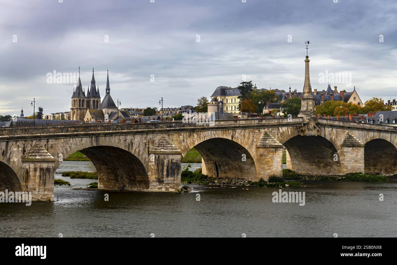 Jacques-Gabriel Bridge in Blois, France Stock Photo - Alamy