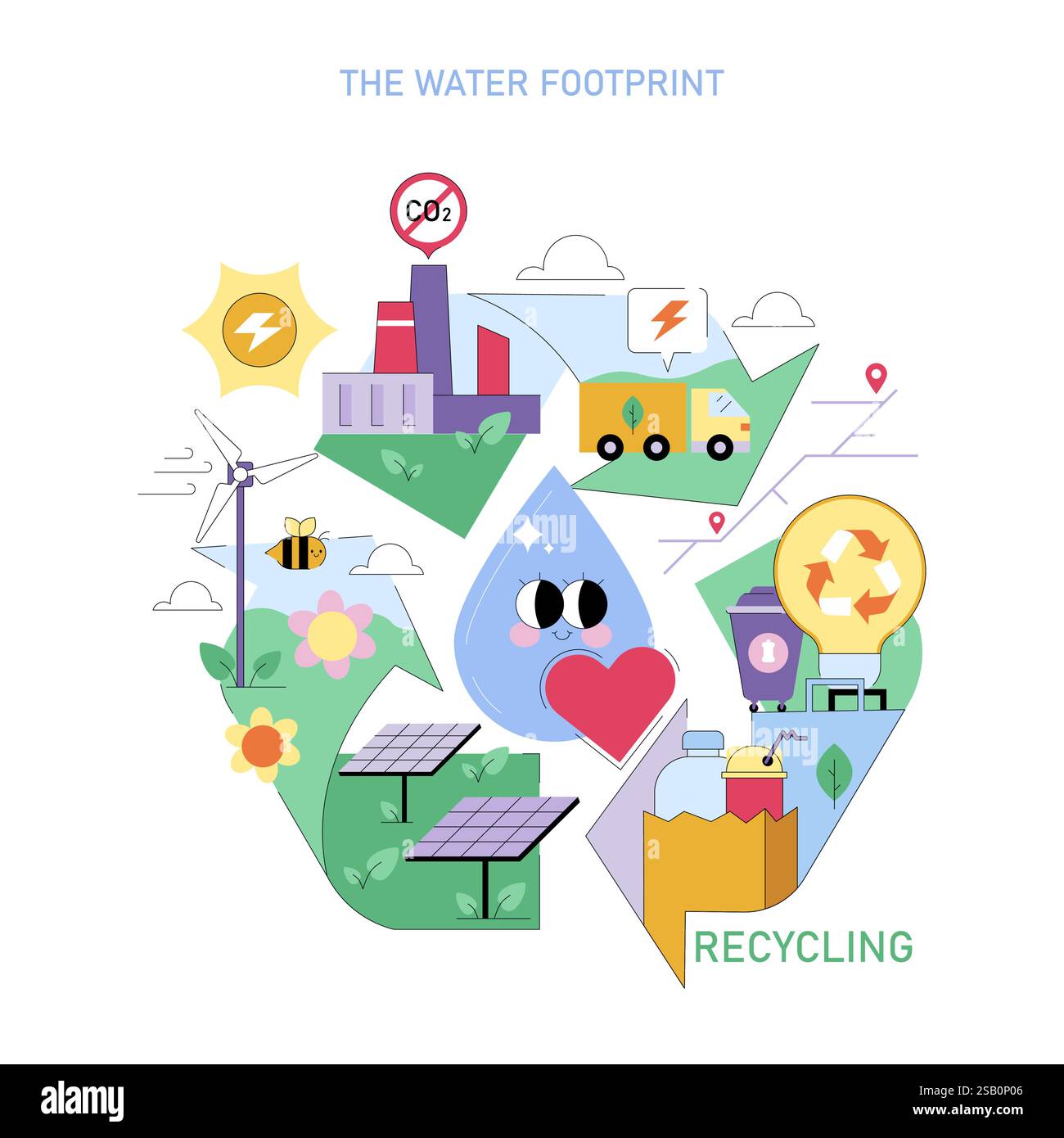 World Water Day representation. Focus on the significance of water ...