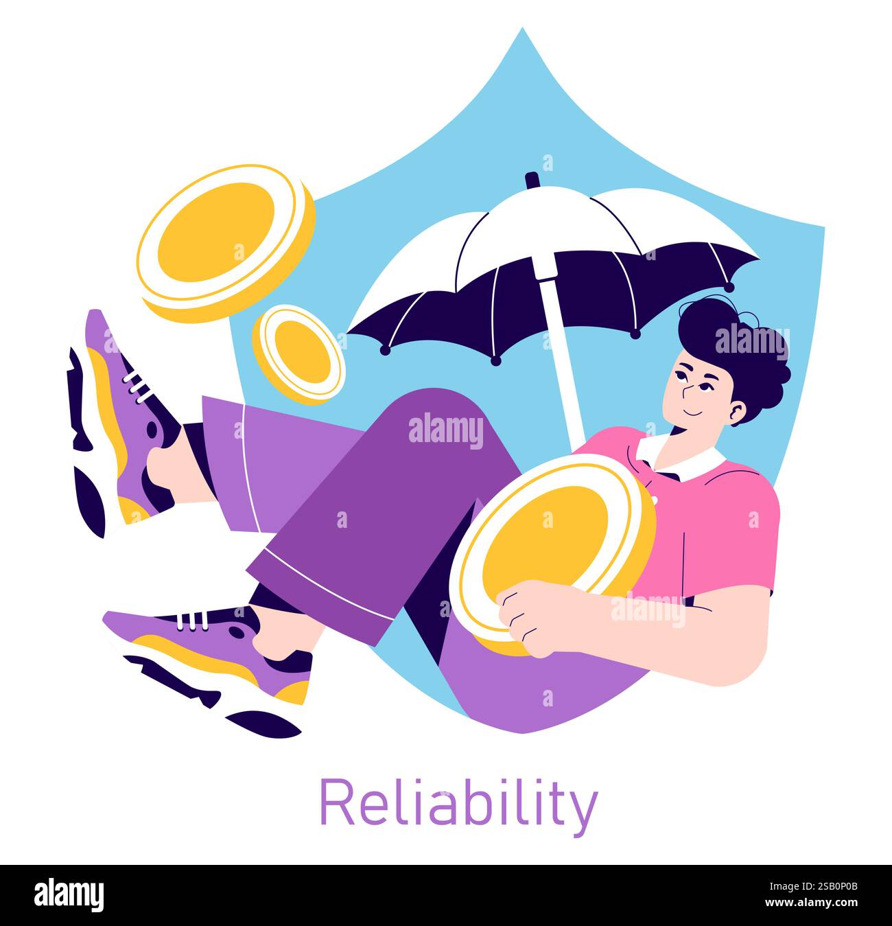 Banking Sector concept. Financial protection and security visualized by ...