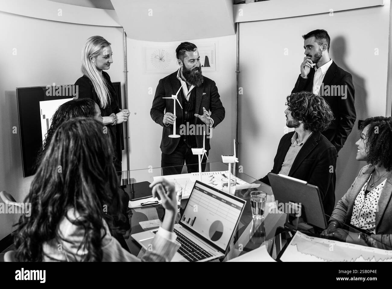 Multiethnic and multicultural business people working together on ...