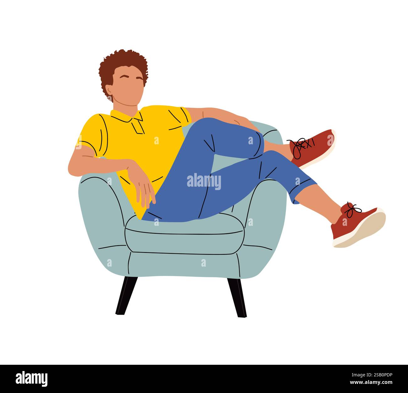 Sitting with leg crossed Stock Vector Images - Alamy
