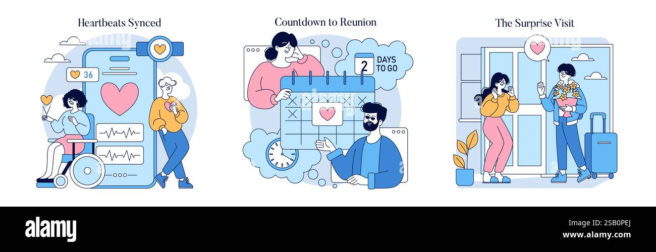 Long Distance Love set. Exploring the emotional journey of maintaining ...