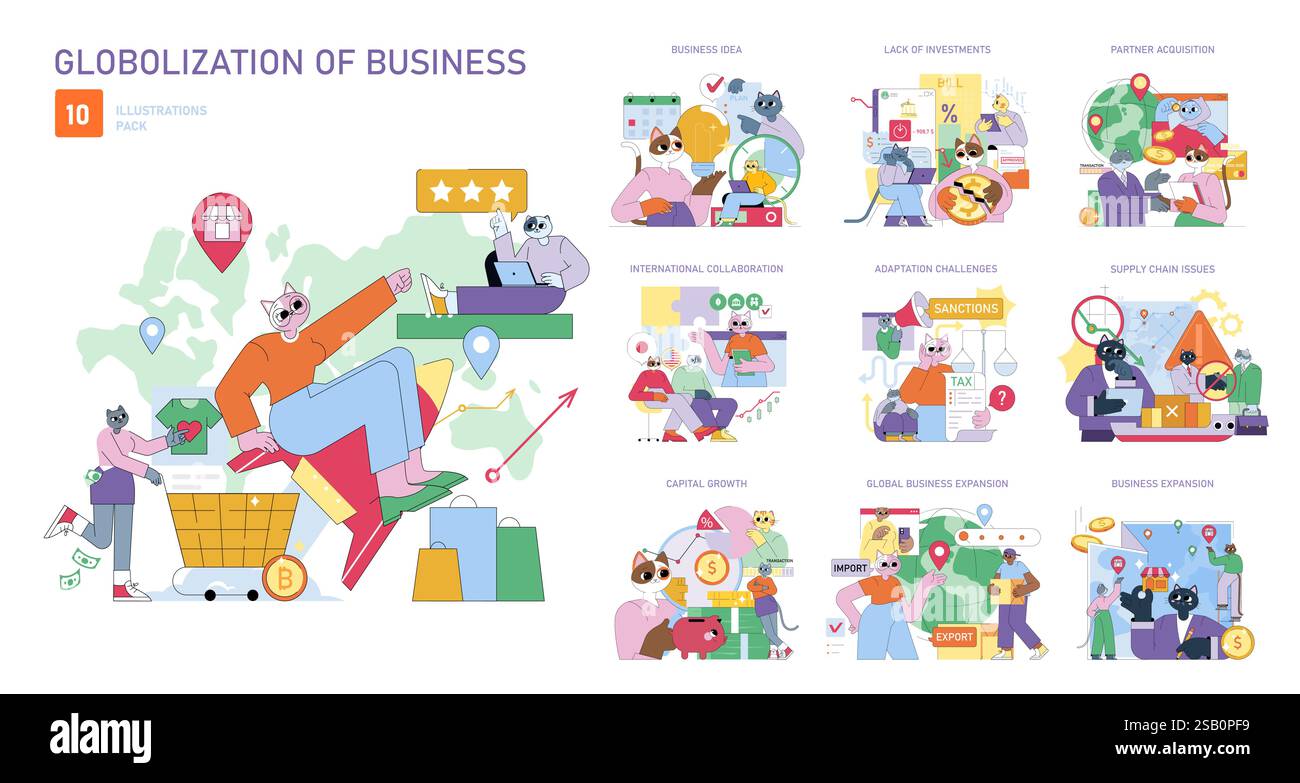 Globalization of Business set. Explores key aspects of globalization ...