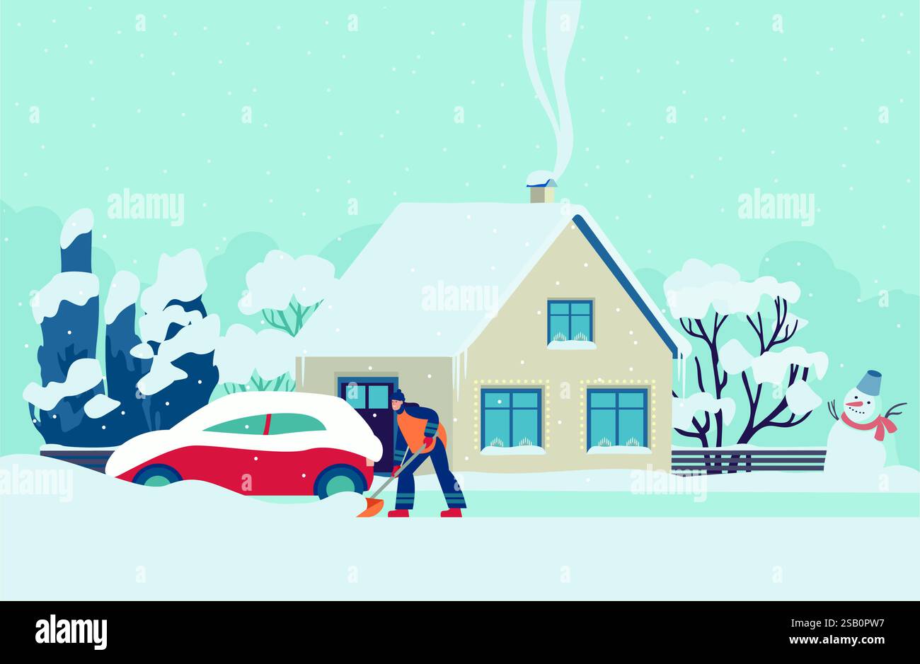 Garden scene man woman Stock Vector Images - Alamy