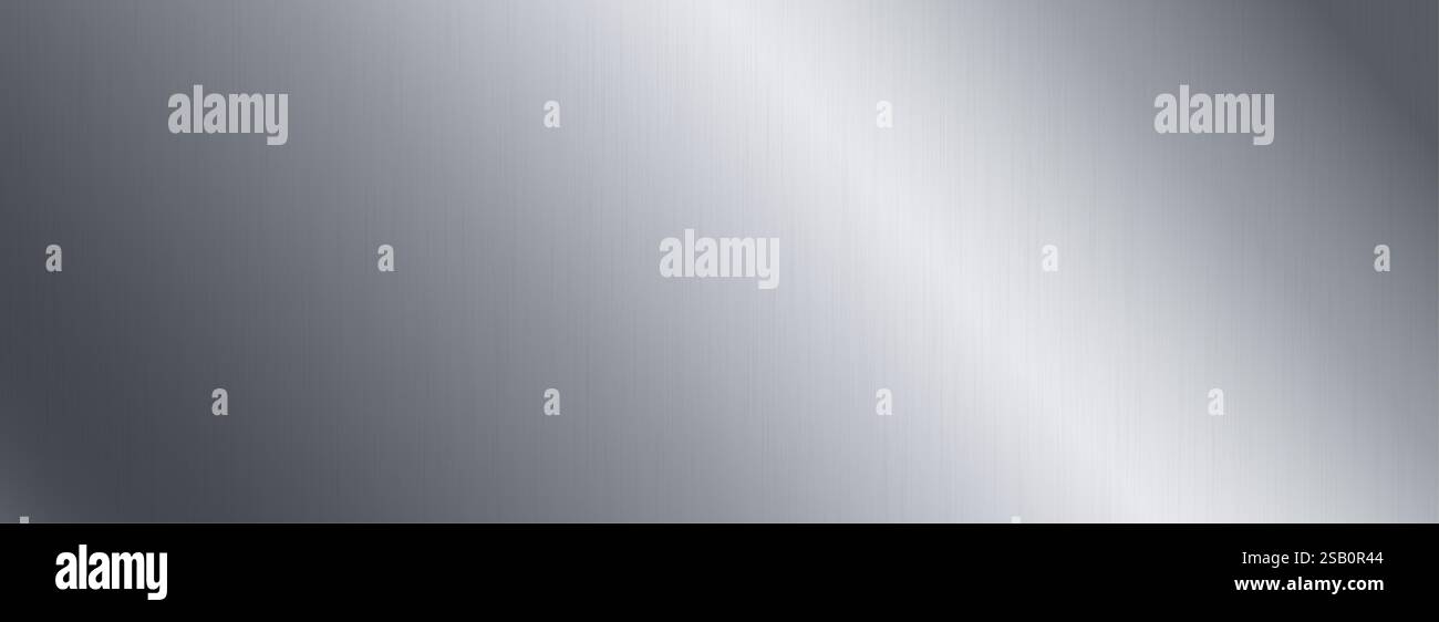 Silver metallic gradient texture. Grey polished metal foil background ...