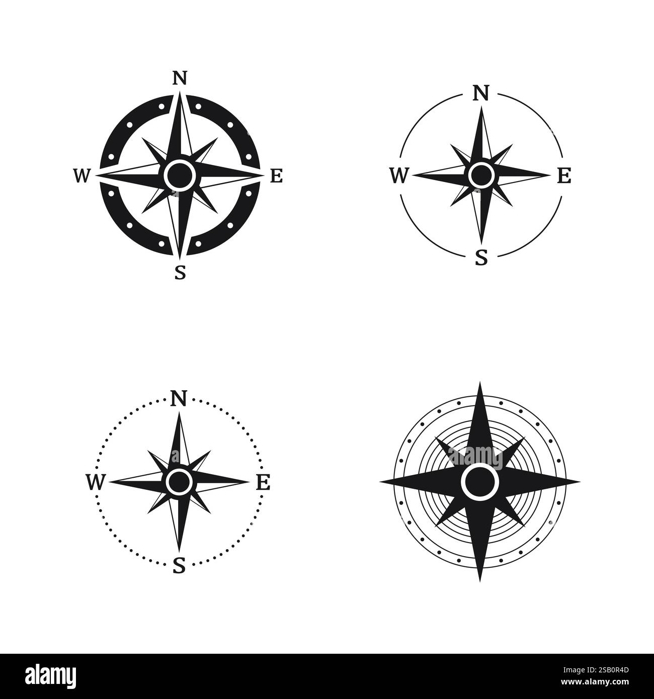 Wind rose vector vectors hi-res stock photography and images - Alamy