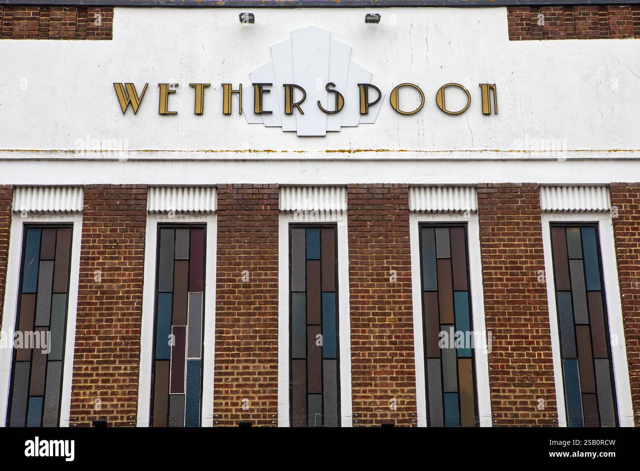 Kent, UK - May 5th 2024: Wetherspoon sign on the exterior of The Peter ...