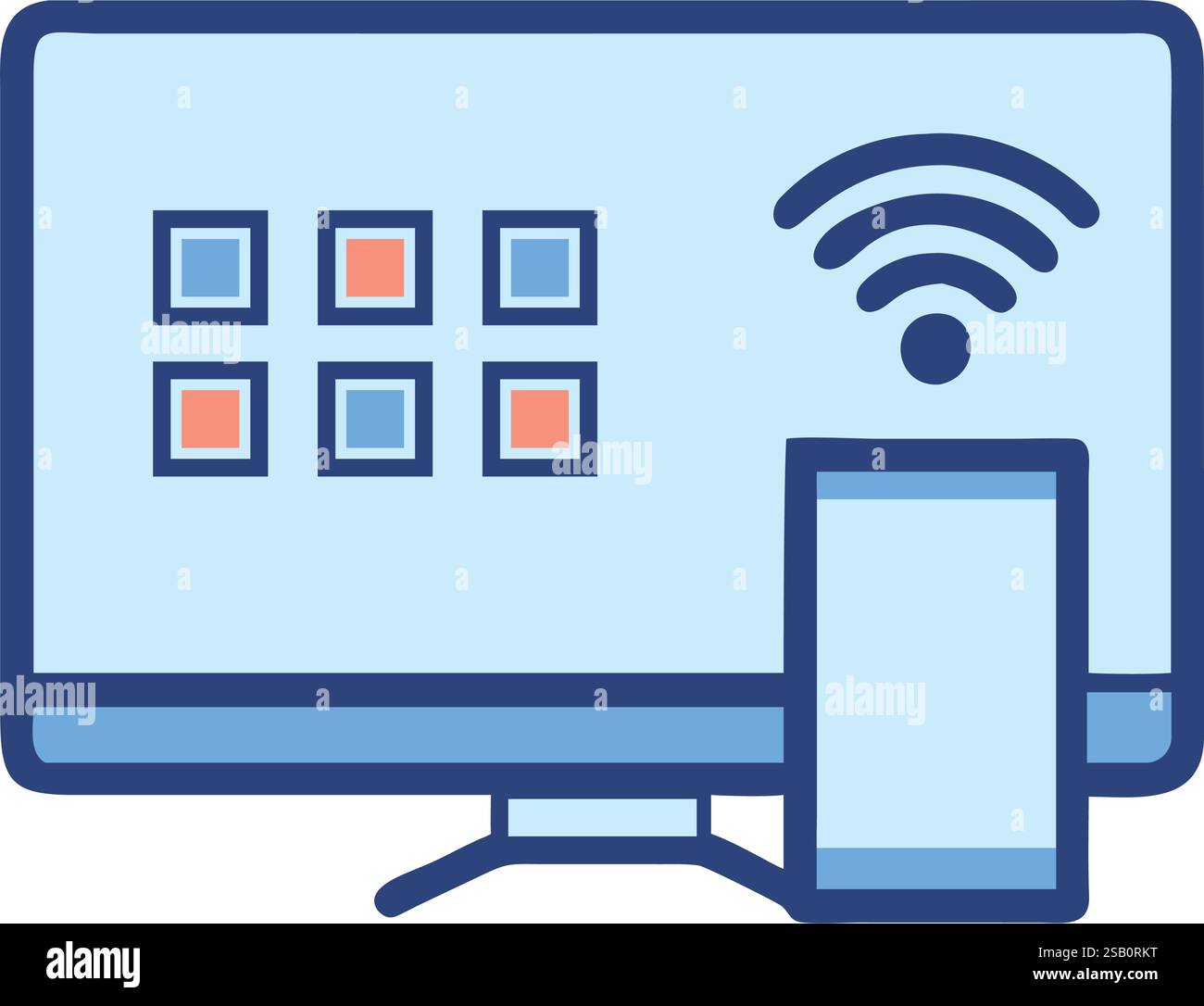 Smart home control panel with Wi Fi Stock Vector Image & Art - Alamy