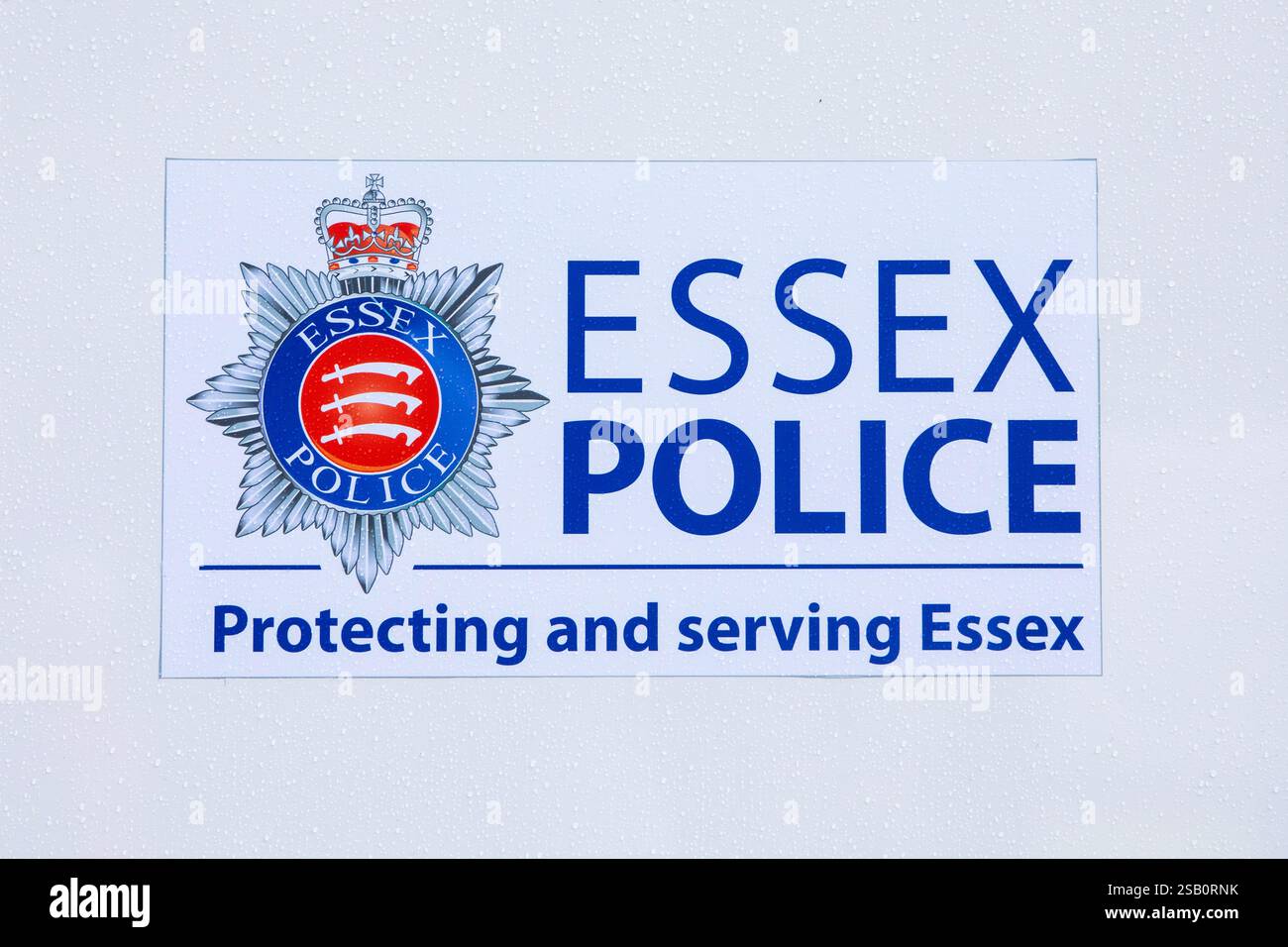 Essex, UK - May 30th 2024: Close-up of the Essex Police logo on the ...