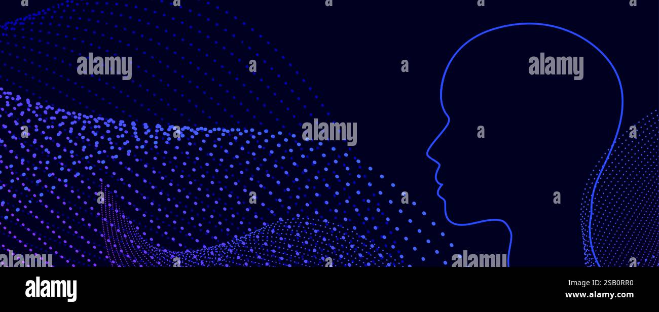 Abstract Artificial intelligence. Cloud computing. Machine learning. Technology web background ...