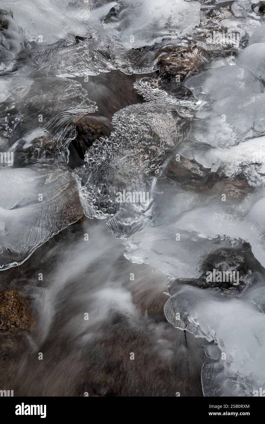 Icy stream in Oregon's Wallowa Mountains Stock Photo - Alamy