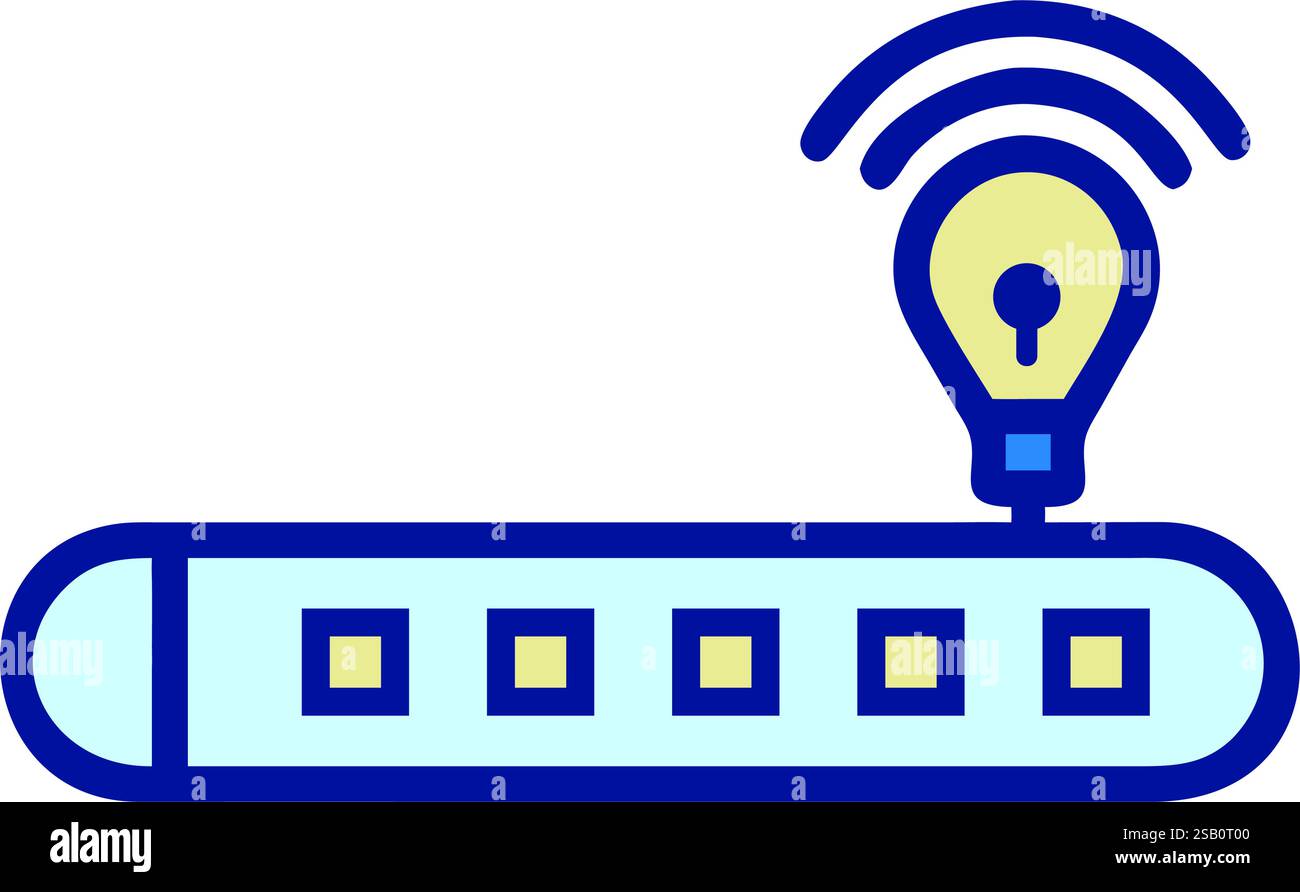 Smart Wi Fi router with multiple connections Stock Vector Image & Art ...