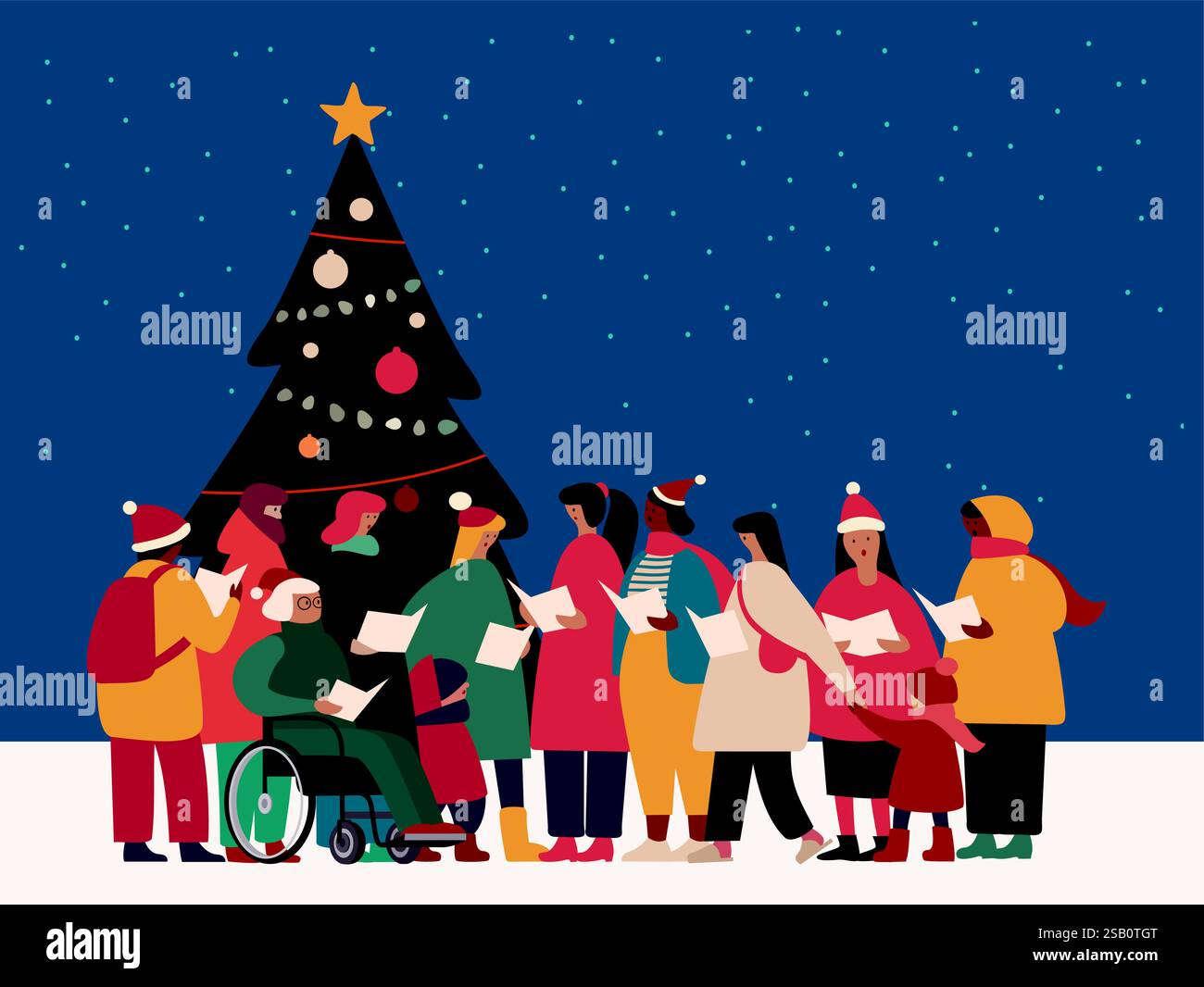 Outdoors under tree in Stock Vector Images - Alamy