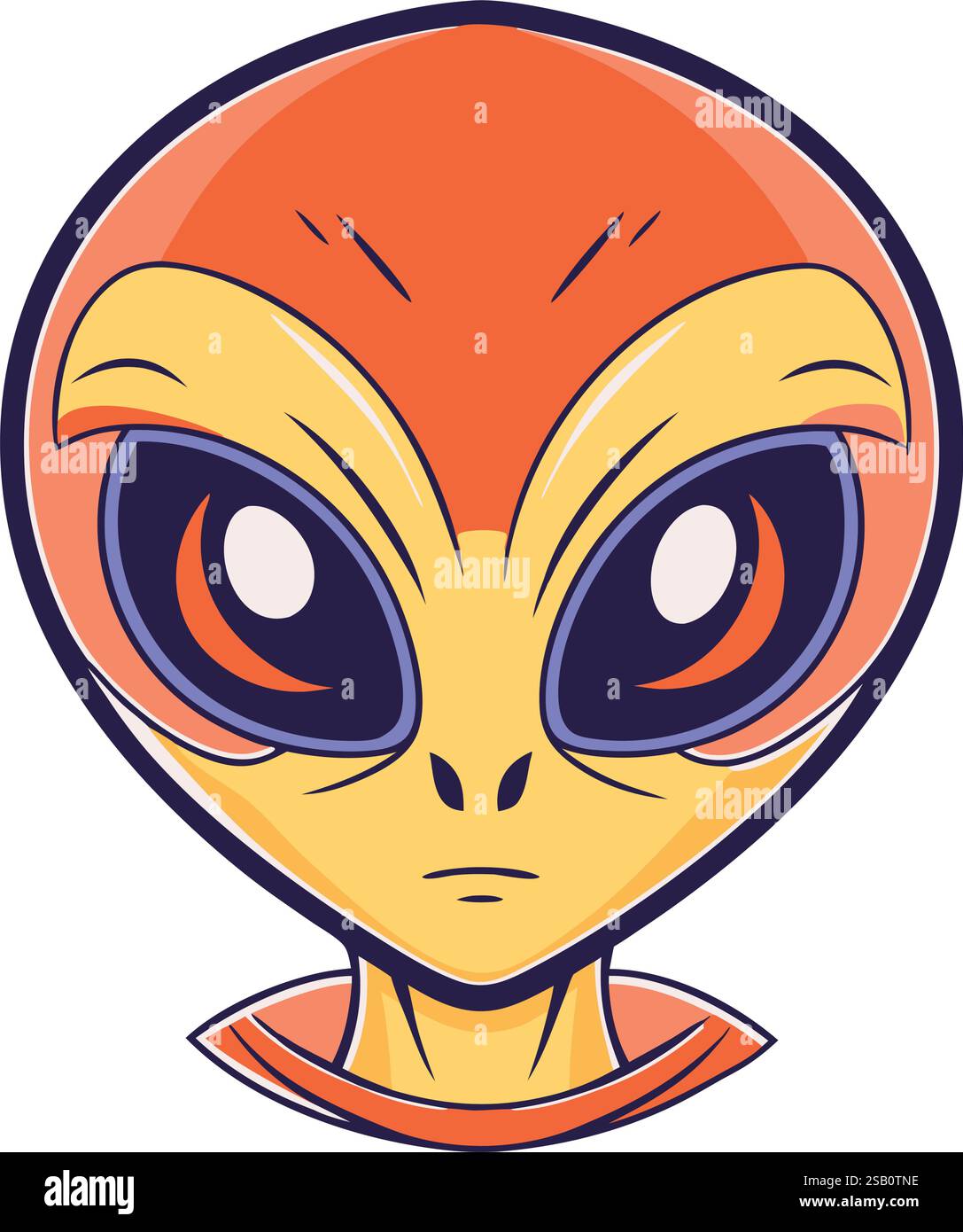 Classic Alien Head Illustration Stock Vector Image & Art - Alamy