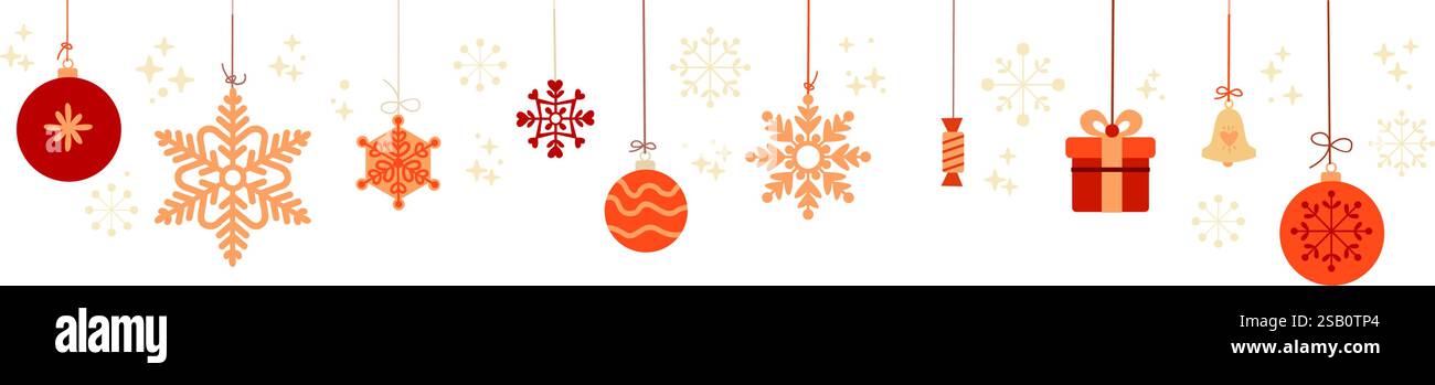 Christmas banner, greeting card, poster, holiday cover, header. Design ...