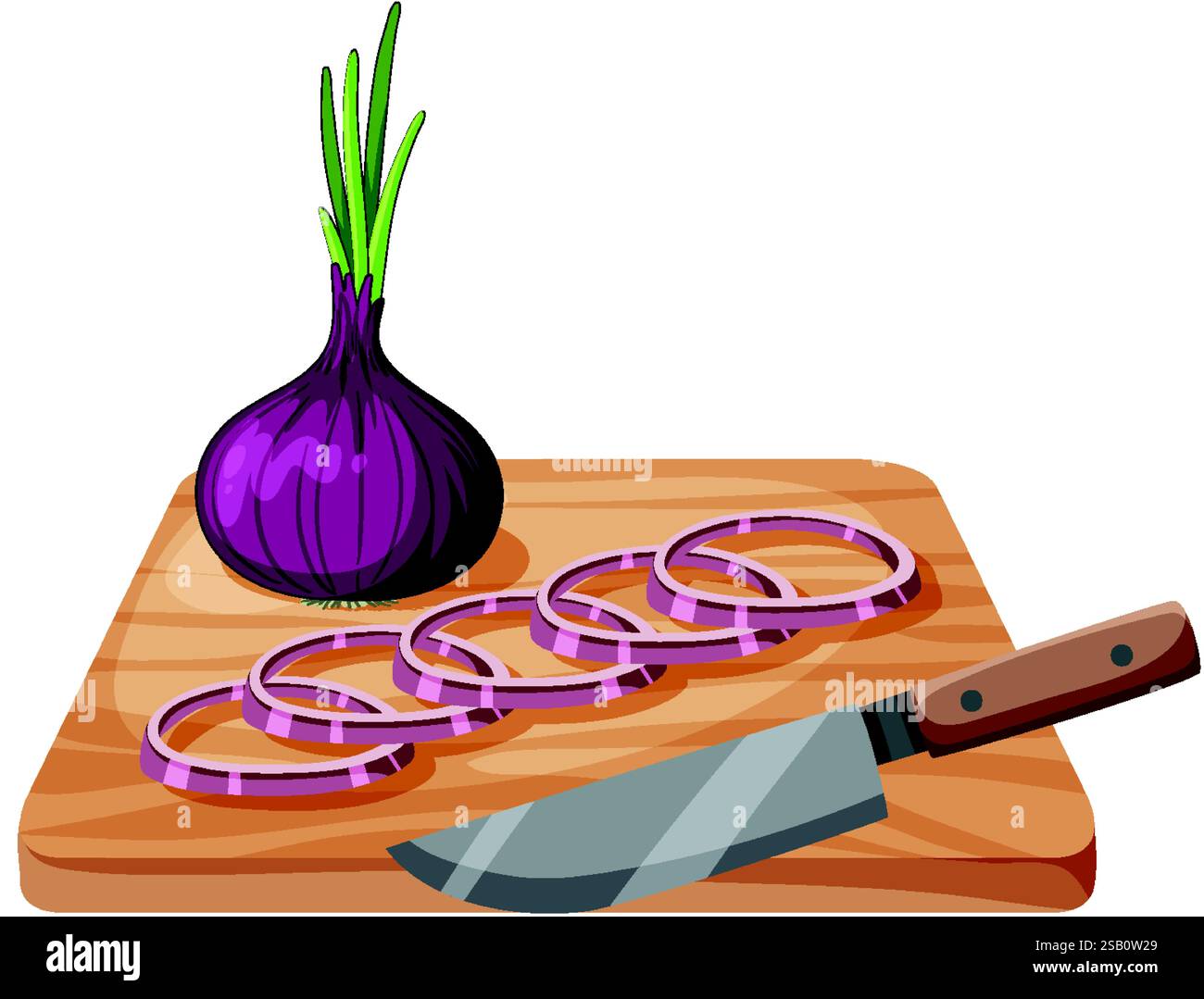 Chopping onion board Stock Vector Images - Alamy
