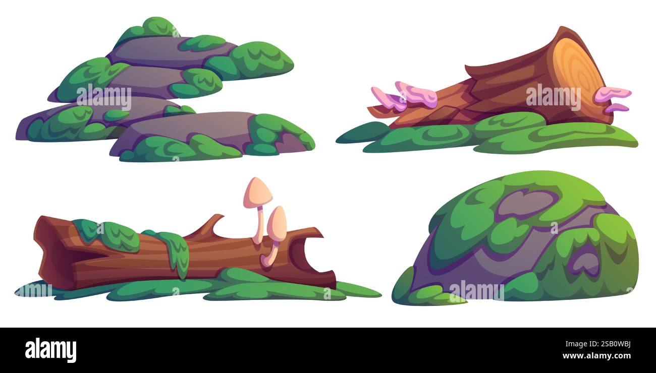 Fallen log in natural Cut Out Stock Images & Pictures - Alamy