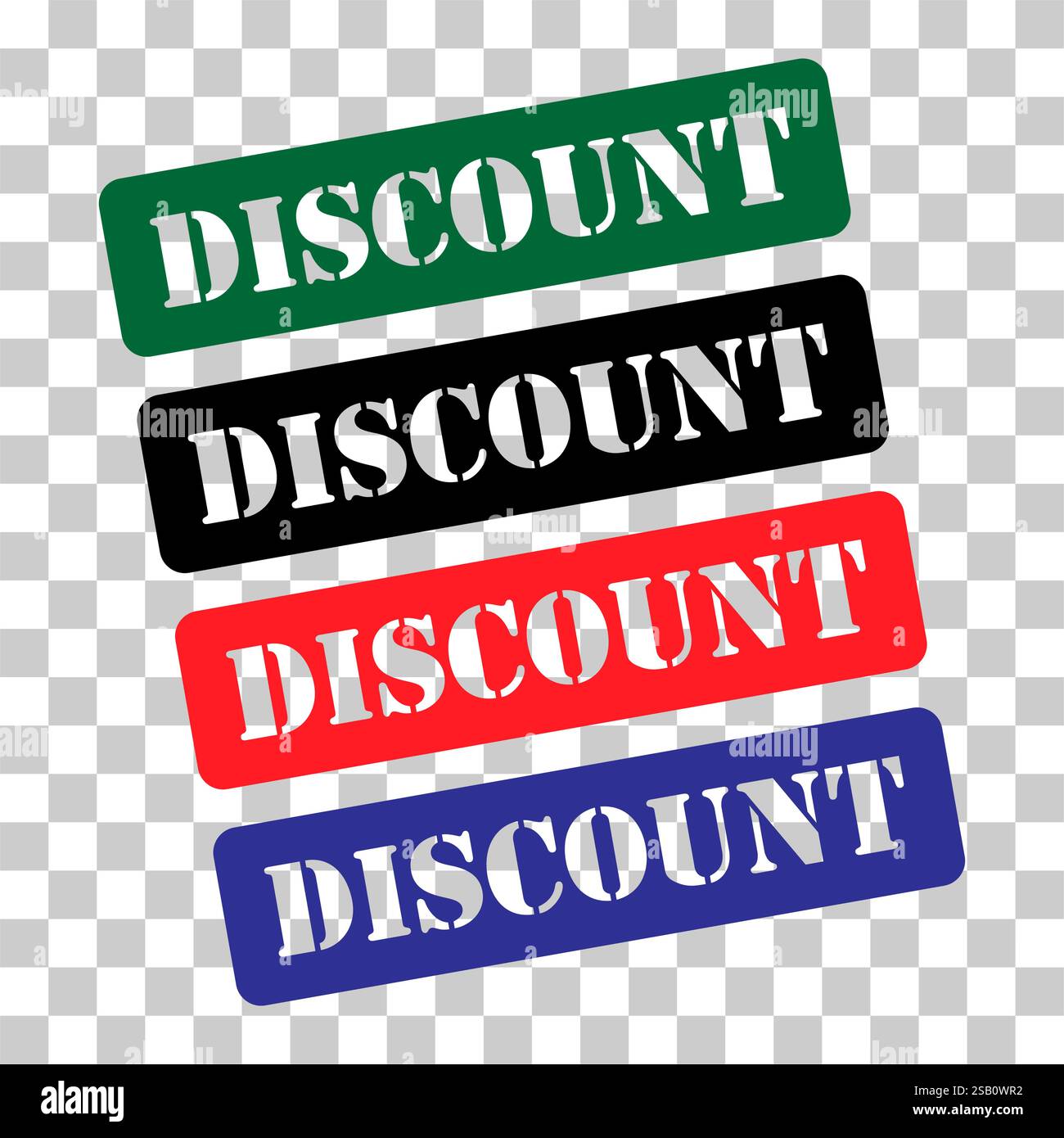 Set of Discount stamp symbol, label sticker sign button, text banner ...