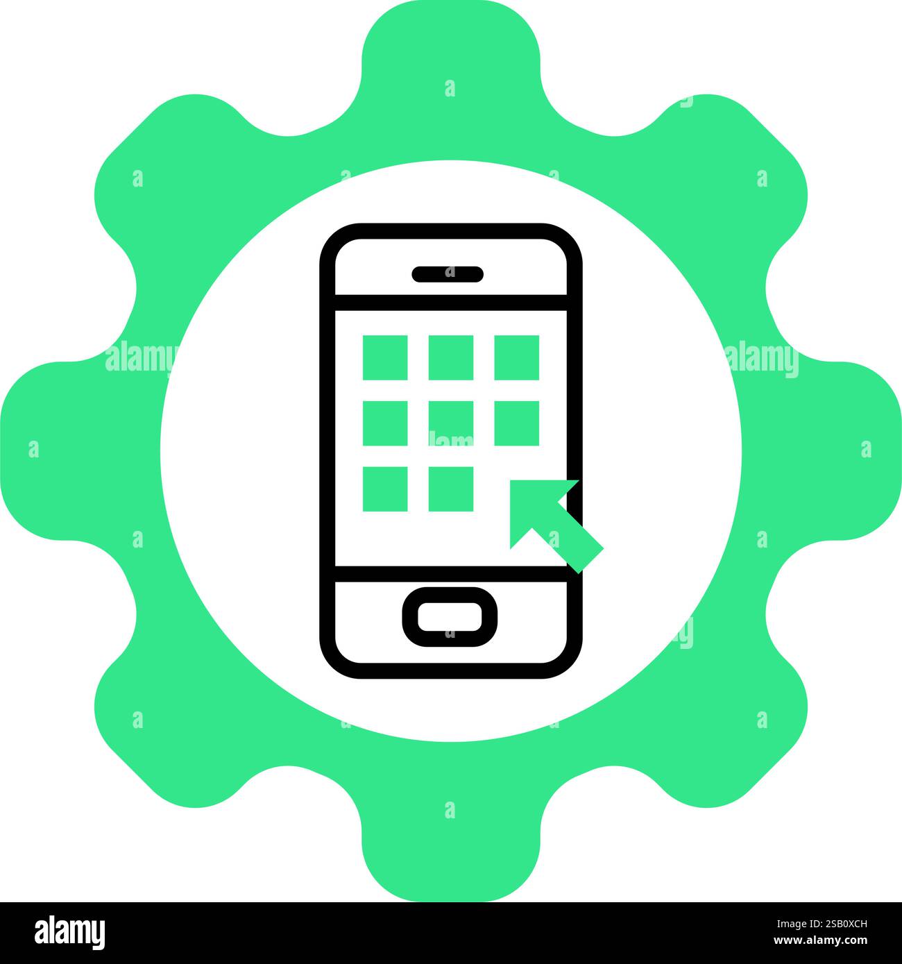 mobile app settings and configuration illustration Stock Vector Image ...