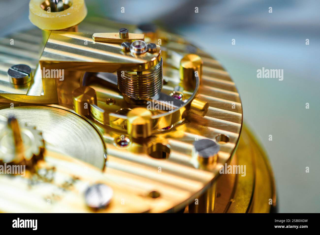 Intricate clock mechanism reveals the art of timekeeping through ...