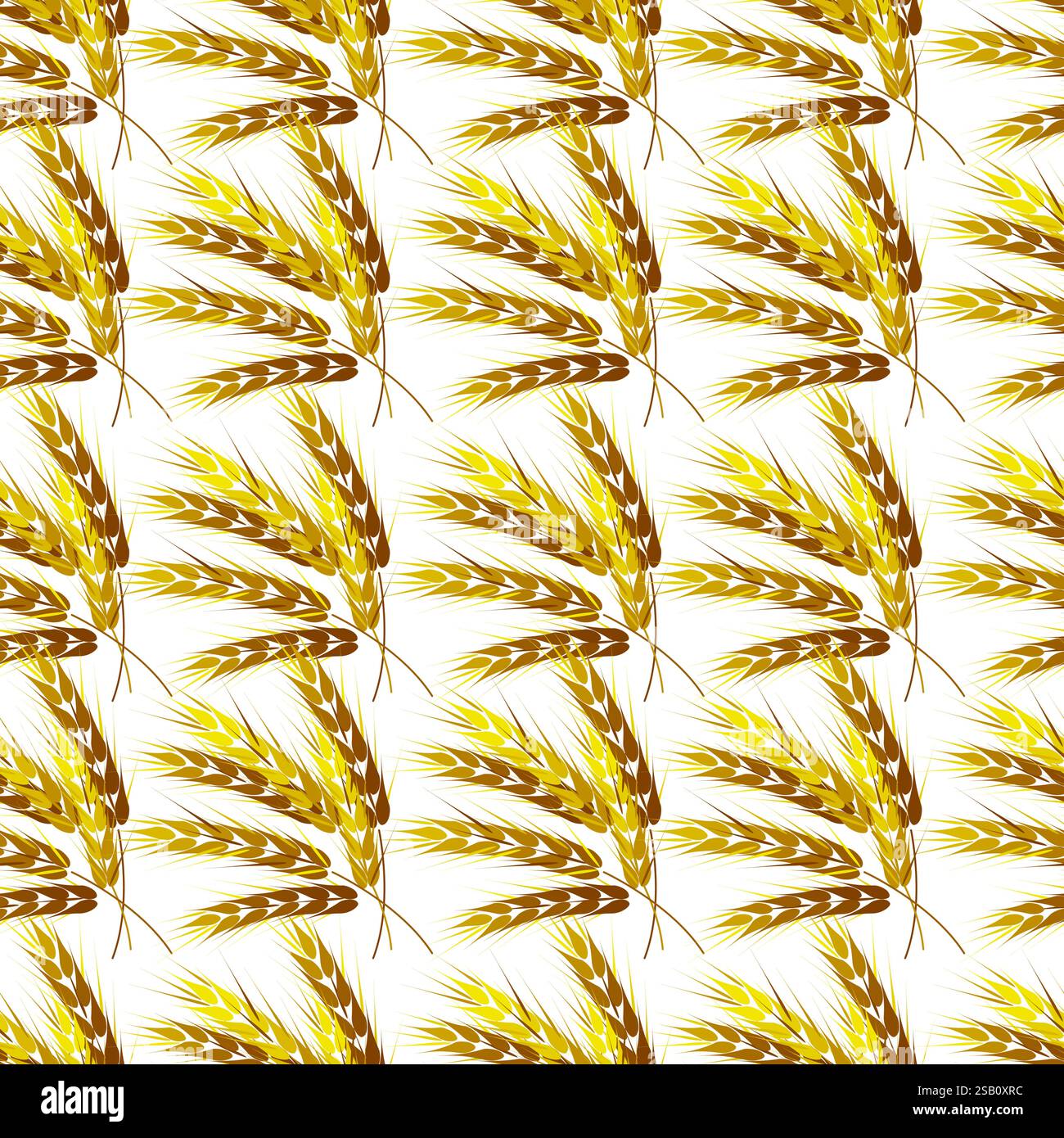 Seamless botanical pattern with ears of wheat vector illustration Stock ...