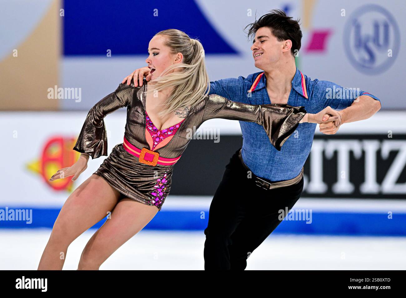 Loicia DEMOUGEOT & Theo le MERCIER (FRA), during Ice Dance Rhythm Dance ...