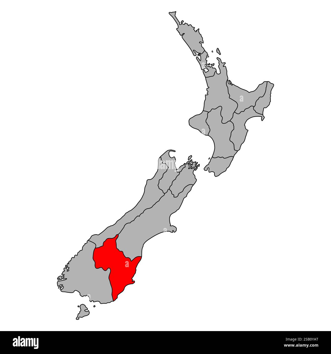 Otago of New zealand map shape, travel web flat concept icon vector ...