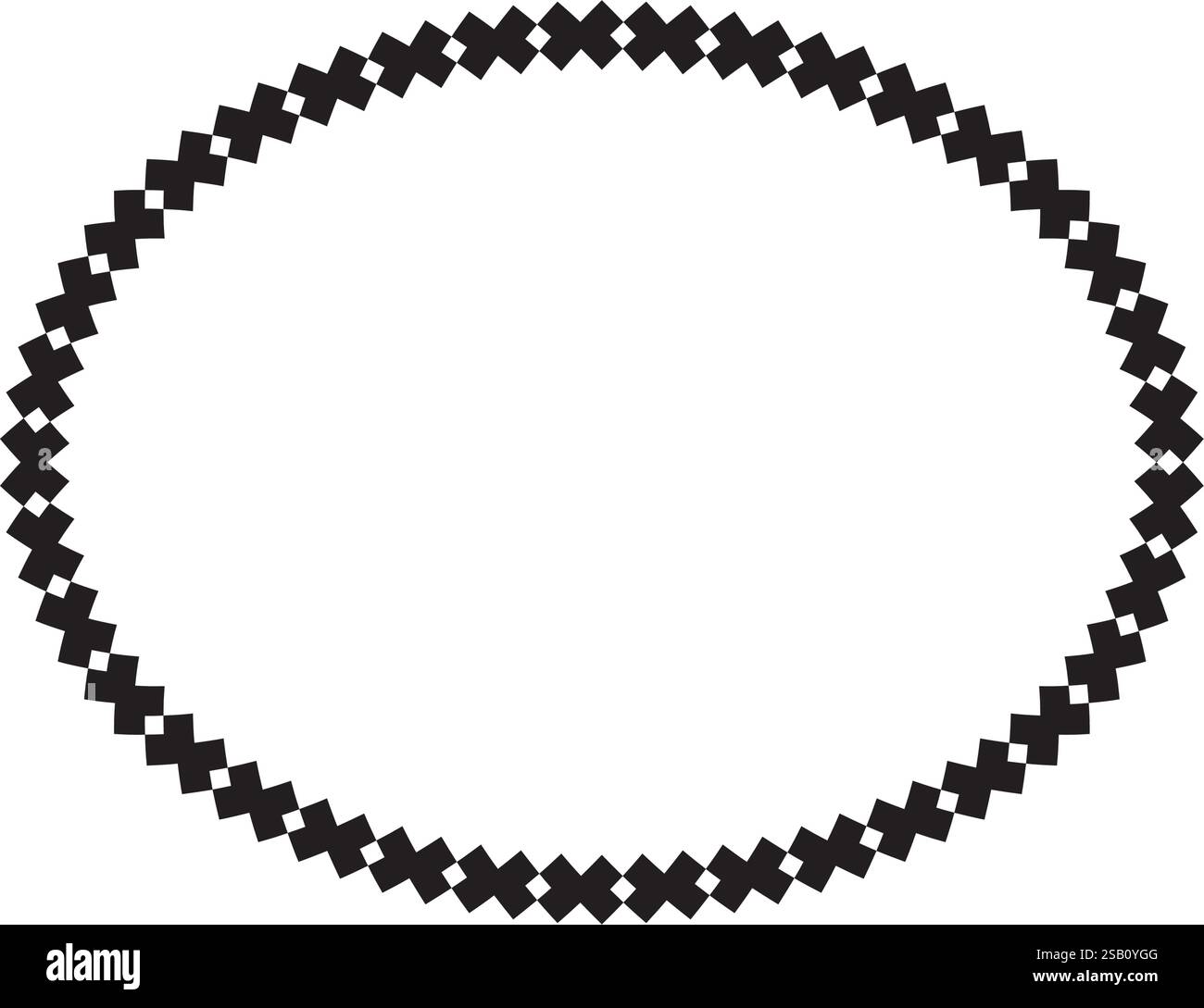 Oval border basic shapes monogram frame Oval border basic shapes ...